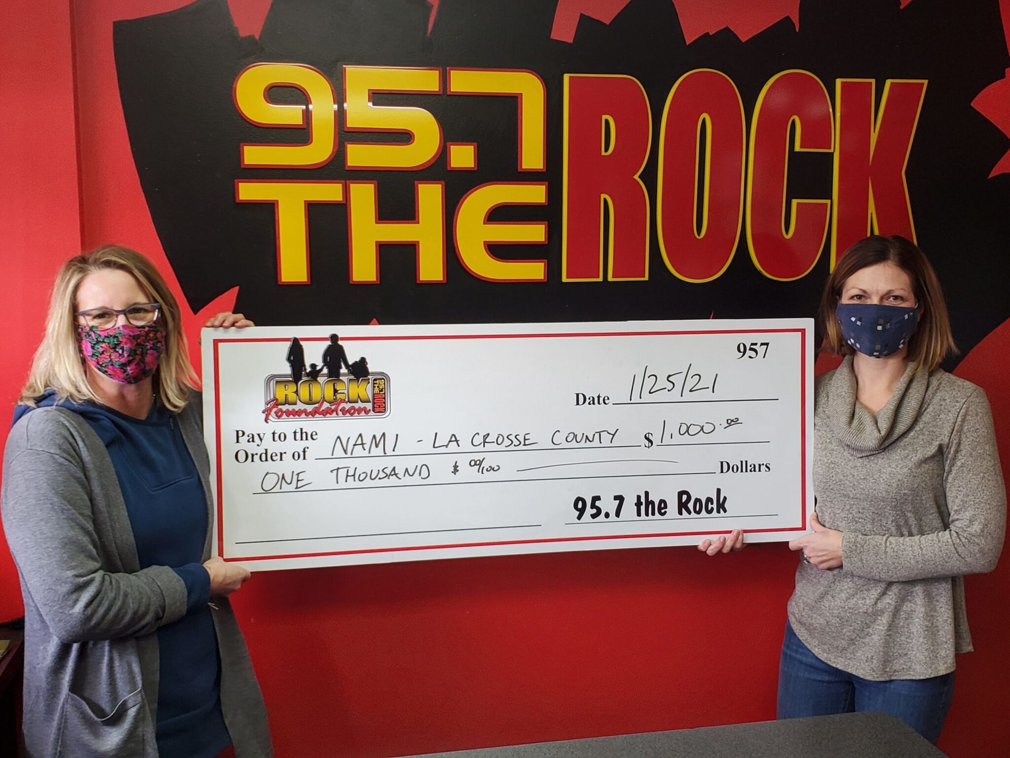 NAMI donation - 95-7 THE ROCK